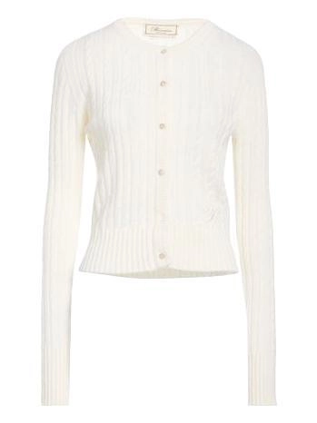 Blumarine Virgin Wool & Cashmere Cardigan - Ivory