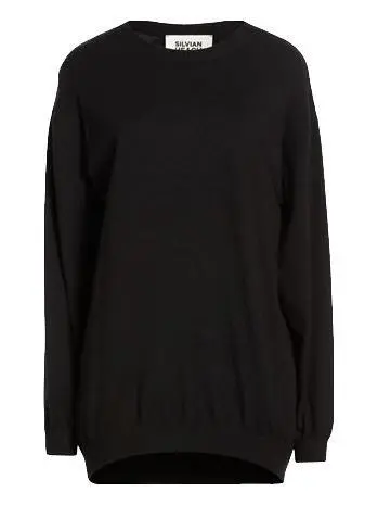 SILVIAN HEACH Crewneck Long Sleeve Sweater - Black
