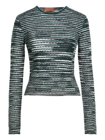 Missoni Viscose, Wool, Polyamide, And Elastane Crewneck Sweater - Green