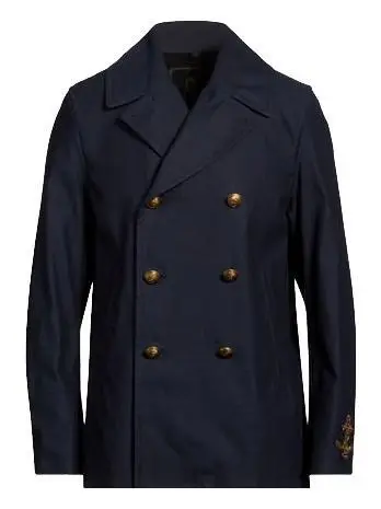 SEALUP Linen And Cotton Blend Trench Coat - Navy