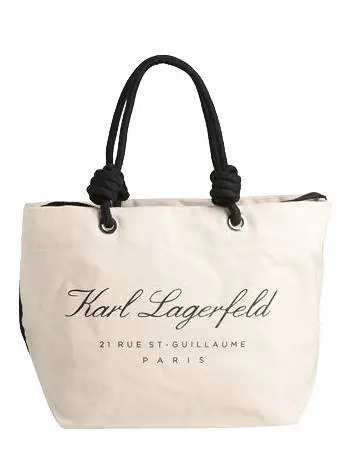 Karl Lagerfeld Recycled Cotton Shopper Bag - Beige