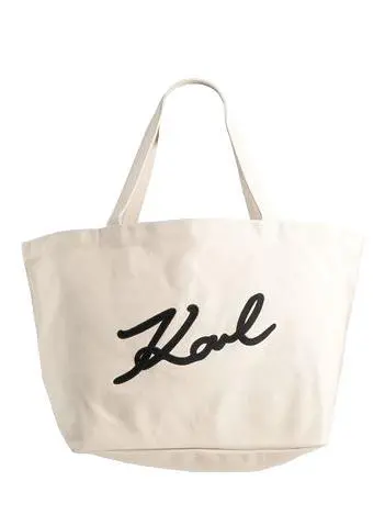 Karl Lagerfeld Recycled Cotton Shopper Bag - Beige