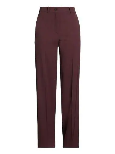 ALYSI Virgin Wool Straight Leg Pants - Red