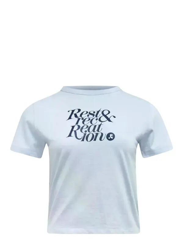 REST & RECREATION Logo Print T-shirt - Blue