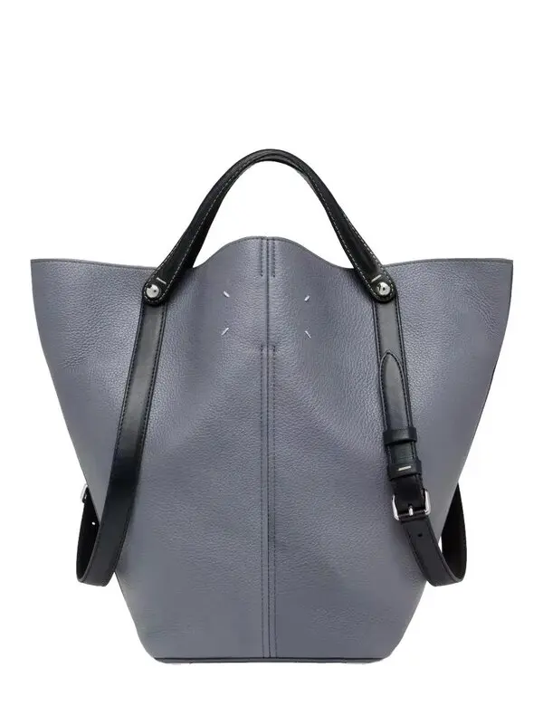 MAISON MARGIELA Pebbled Leather Tote Bag - Grey