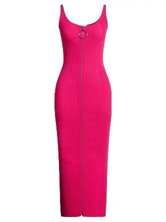 Rabanne Cotton-elastane Ribbed Midi Dress - Pink