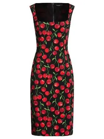 Dolce & Gabbana Stretch Midi Dress - Black
