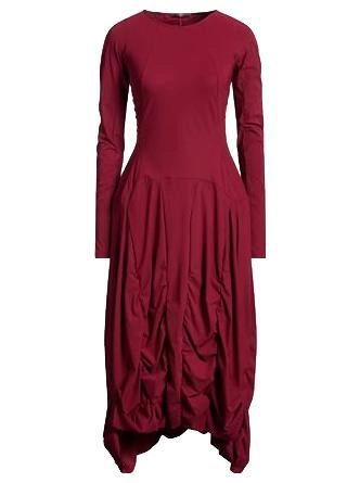 High Midi Dress In Nylon And Elastane - Brick