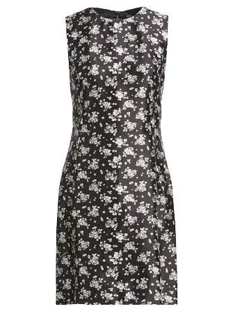 Dolce & Gabbana Floral Silk Mini Dress - Black