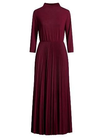 OLTRE Knitted Maxi Dress - Red