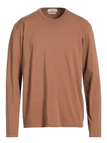 WOOL & CO T-shirt Light Brown Size Cotton, Elastane - Beige