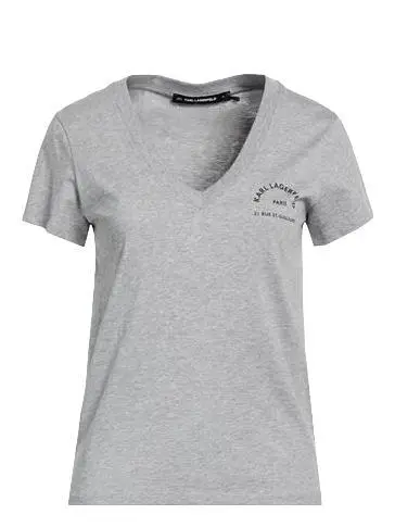 Karl Lagerfeld Organic Cotton V-neck T-shirt - Grey