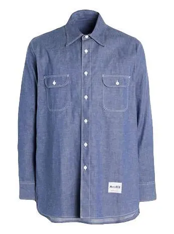 MOORER Denim Shirt Size Cotton - Blue