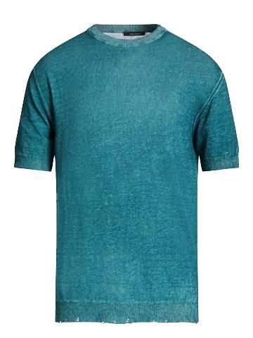BELLWOOD Distressed Knit Sweater - Deep Teal