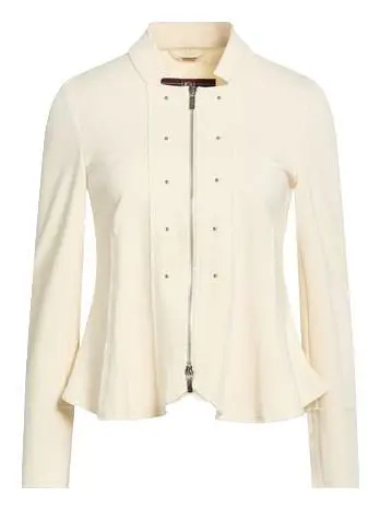 High Jacket In Rayon, Nylon, And Elastane Blend - Ivory