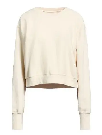 LES TIEN Cotton French Terry Crewneck Sweatshirt - Beige