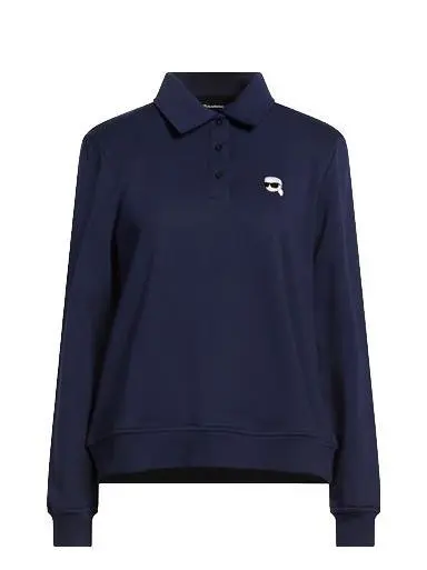 Karl Lagerfeld Organic Cotton Sweatshirt With Embroidered Logo - Navy