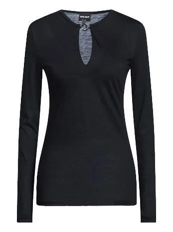 Giorgio Armani Wool Long-sleeve T-shirt With Embellishment - Black