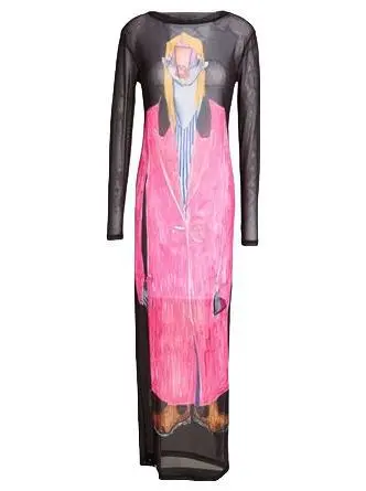 CHARLES JEFFREY Multicolor Tulle T-shirt Dress - Black