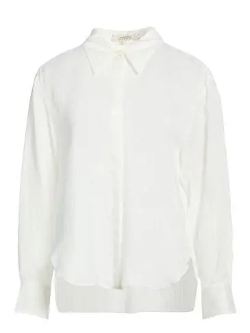 Dorothee Schumacher Viscose Silk Pinstriped Shirt - White