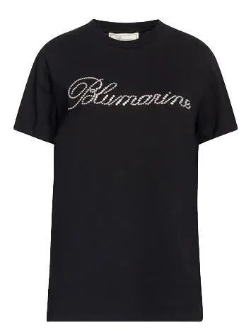 Blumarine Embellished Cotton T-shirt - Black