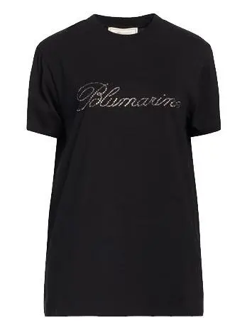 Blumarine Embellished Logo Crewneck T-shirt - Black