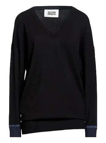 SILVIAN HEACH V-neck Knit Sweater - Black