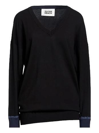 SILVIAN HEACH V-neck Knit Sweater - Black