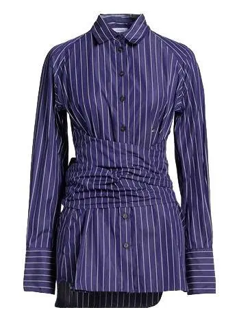 FERRAGAMO Striped Cotton Shirt - Blue