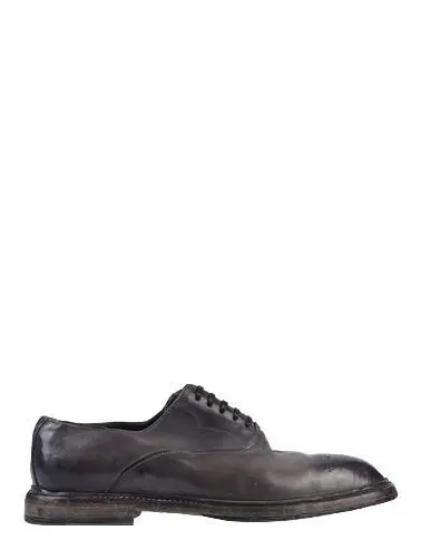 Dolce & Gabbana Calfskin Lace-up Oxford Shoes - Lead