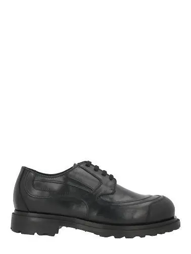 J.L - A.L Leather Lace-up Block Heel Shoes - Black