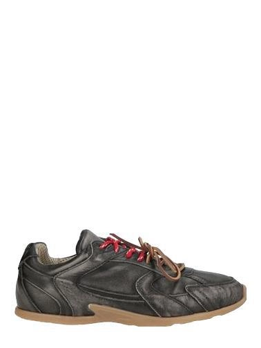 OVYE Leather Distressed Low-top Sneakers - Charcoal