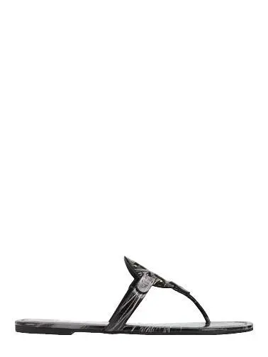 Tory Burch Leather Thong Sandals - Grey