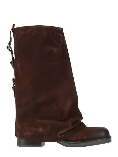OVYE Suede Buckled Boots - Chocolate Brown