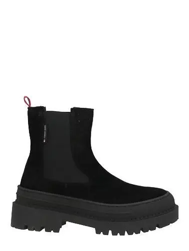 Tommy Hilfiger Leather Ankle Boots - Black