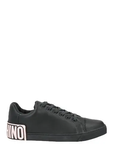 Moschino Leather Low-top Sneakers - Black