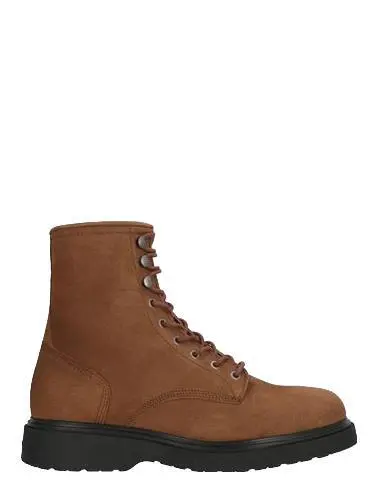 Calvin Klein Suede Lace-up Flatform Ankle Boots - Beige