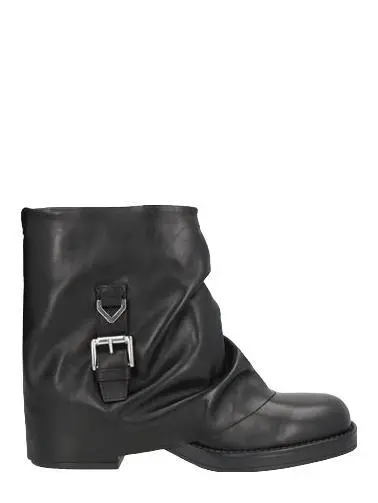 OVYE Calfskin Ankle Boots With Buckle Detail - Black