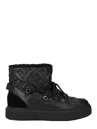 Pinko Textile Fibers And Leather Padded Ankle Boots - Black