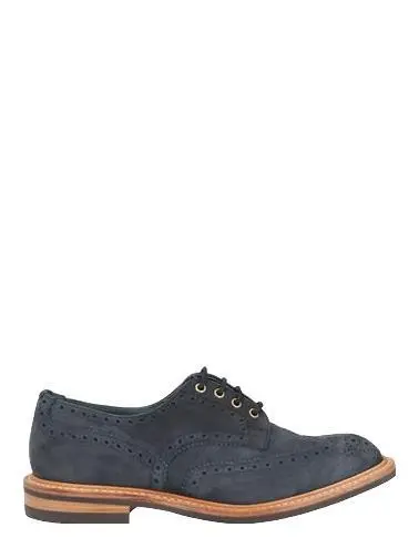 TRICKER'S Suede Brogue Lace-up Shoes - Blue