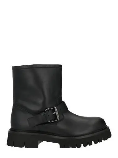 Moschino Leather Ankle Boots - Black