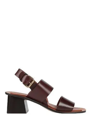 MANSUR GAVRIEL Chocolate Leather Slingback Sandals - Brown