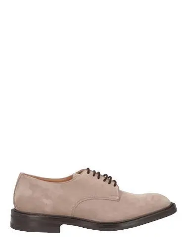 TRICKER'S Lace-up Leather Derby Shoes - Beige