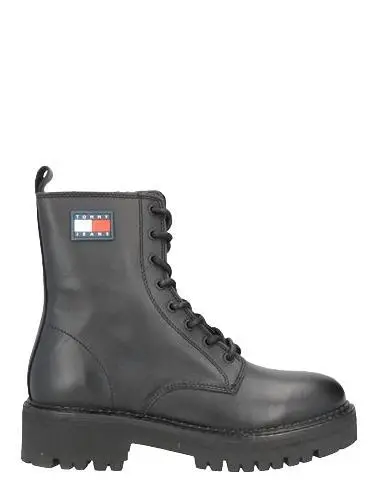 Tommy Hilfiger Leather Ankle Boots - Black