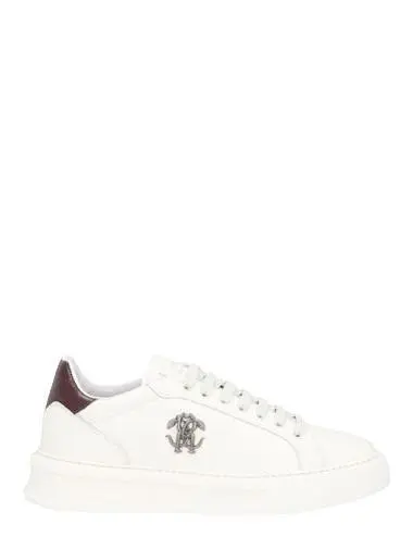 Roberto Cavalli Calfskin Low-top Sneakers - White
