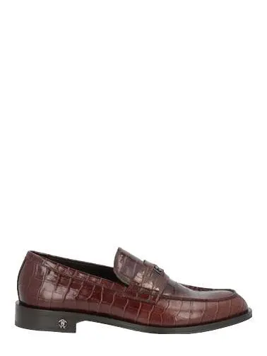 Roberto Cavalli Chocolate Leather Penny Loafers - Brown
