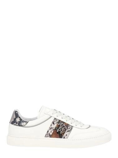 Roberto Cavalli Calfskin Low-top Sneakers - Ivory