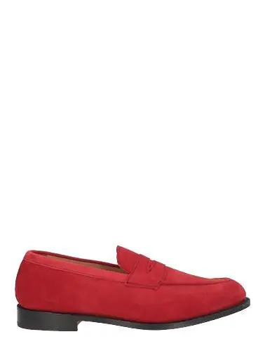 TRICKER'S Suede Penny Loafers - Red