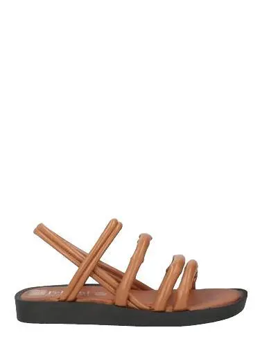 FELMINI Leather Slingback Sandals - Tan