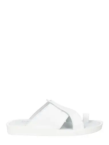 FELMINI Leather Thong Sandals - White